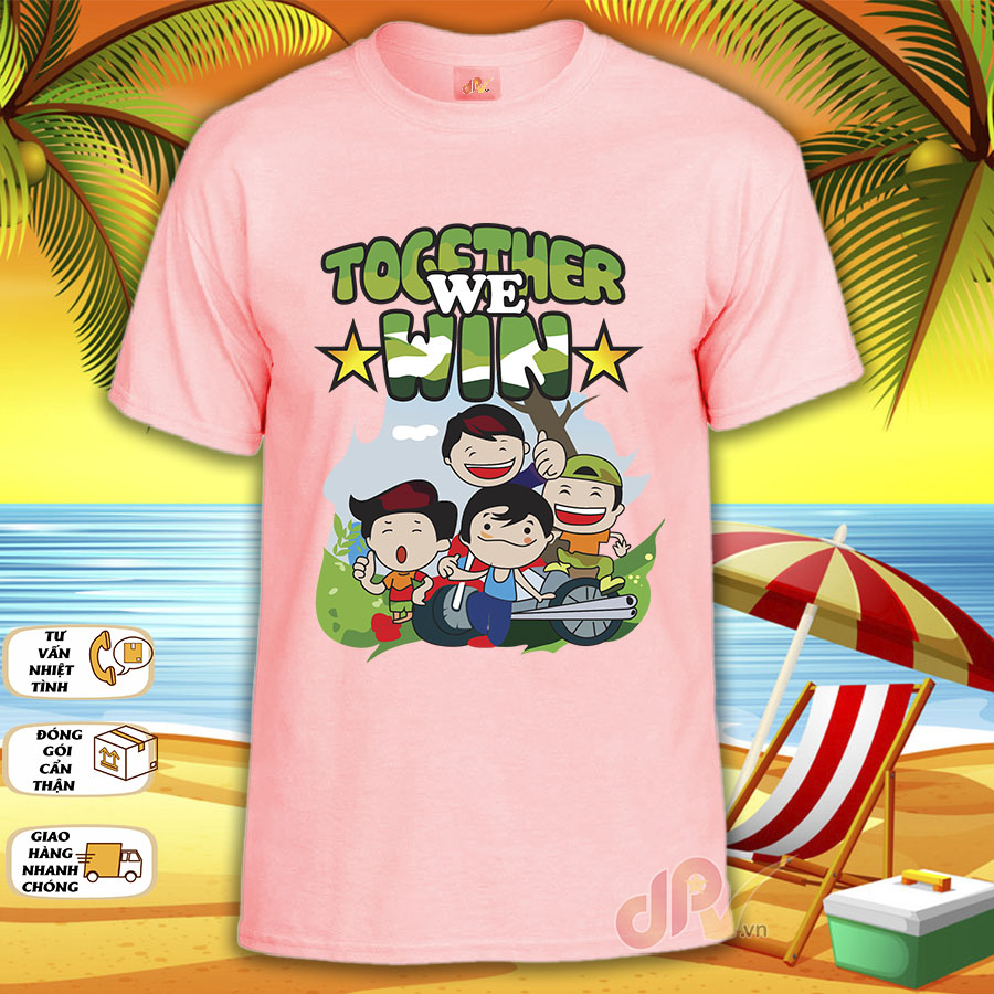 Đồng phục đi biển mẫu “together we win” - dpv.vn